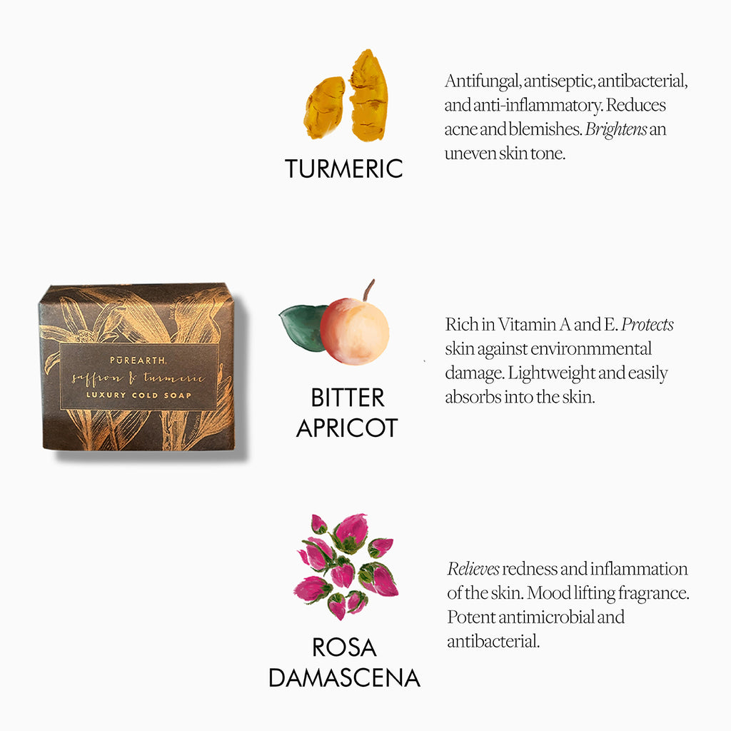 Buy Turmeric & Saffron Luxury Cold Soap for Face and Body Glow ...